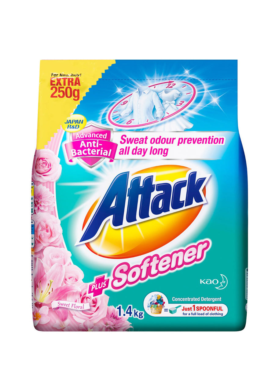 ATTACK PWDR PLUS SOFTENER SWEET FLORAL 1.4KG – Village Grocer - M City
