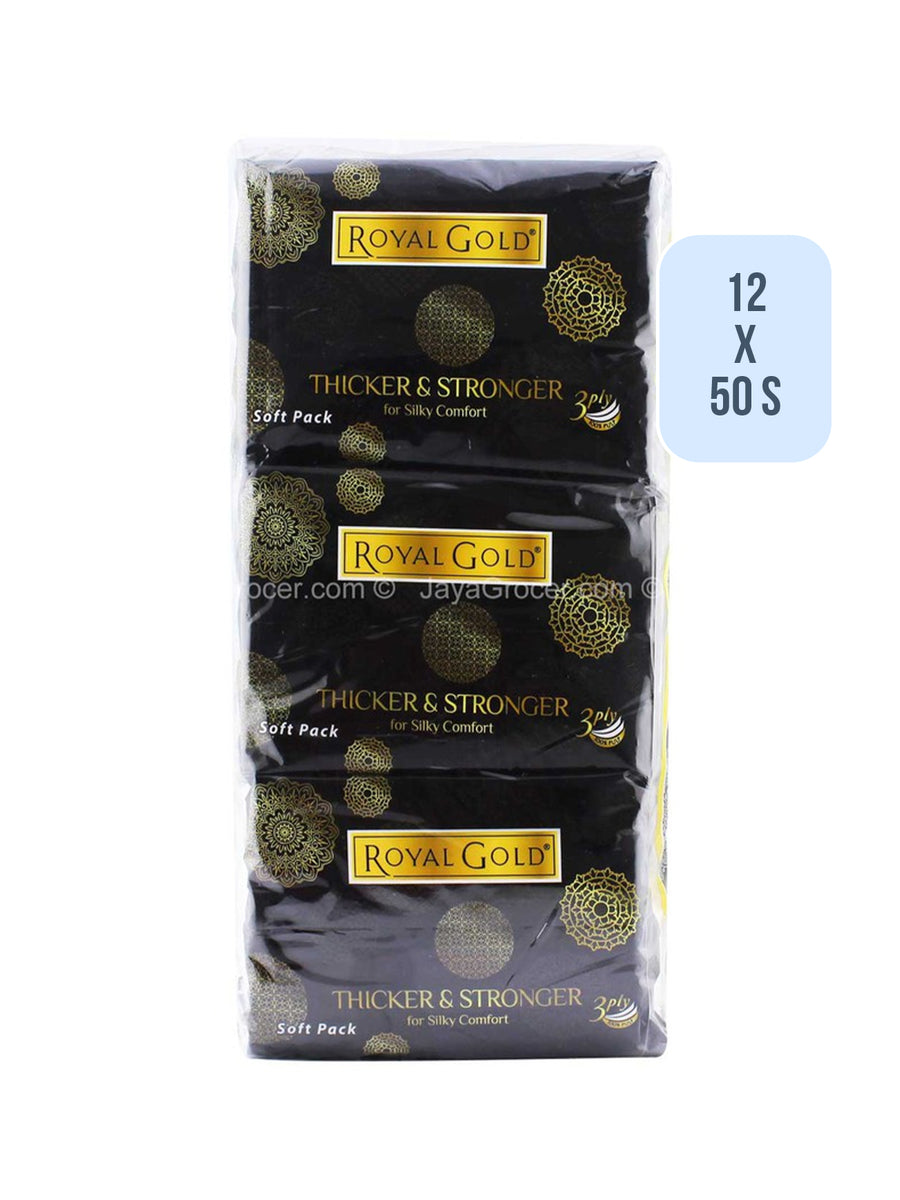 ROYAL GOLD LUX WHITE TISSUE SOFT PACK 3PLY 12X50S – Village Grocer - M City