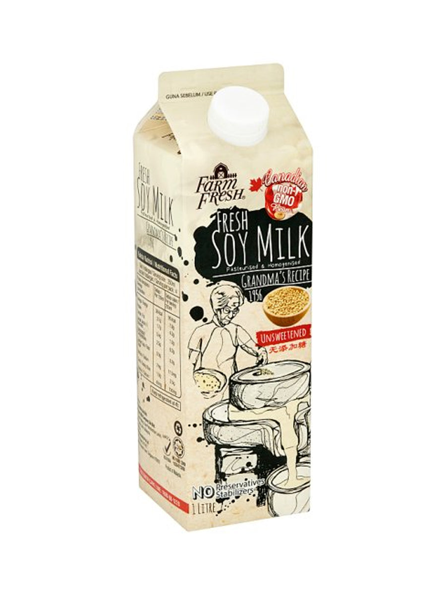 FARM FRESH SOY MILK UNSWEETENED 1L – Village Grocer - M City