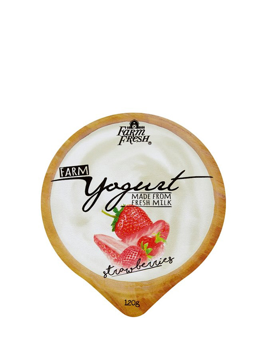 FARM YOGURT STRAWBERRIES 120G – Village Grocer - M City