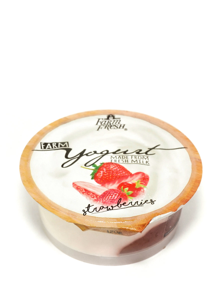 FARM YOGURT STRAWBERRIES 120G – Village Grocer - M City