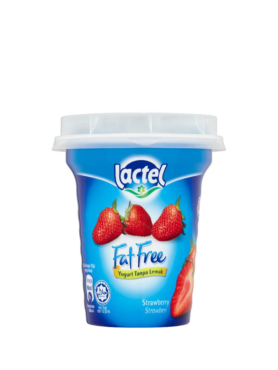 LACTEL FAT FREE YOGURT STRAWBERRY 130G – Village Grocer - M City