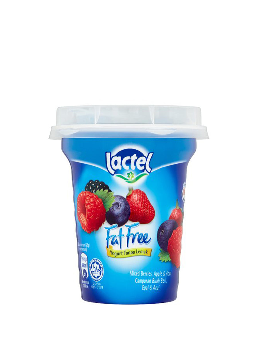 LACTEL FAT FREE YOGURT MIXED BERRY 130G – Village Grocer - M City