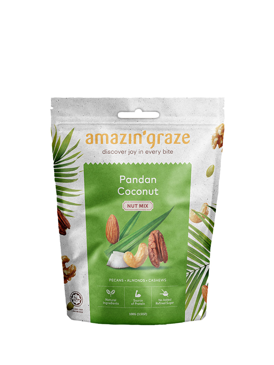 AMAZIN' GRAZE PANDAN COCONUT NUT MIX 100G – Village Grocer - M City