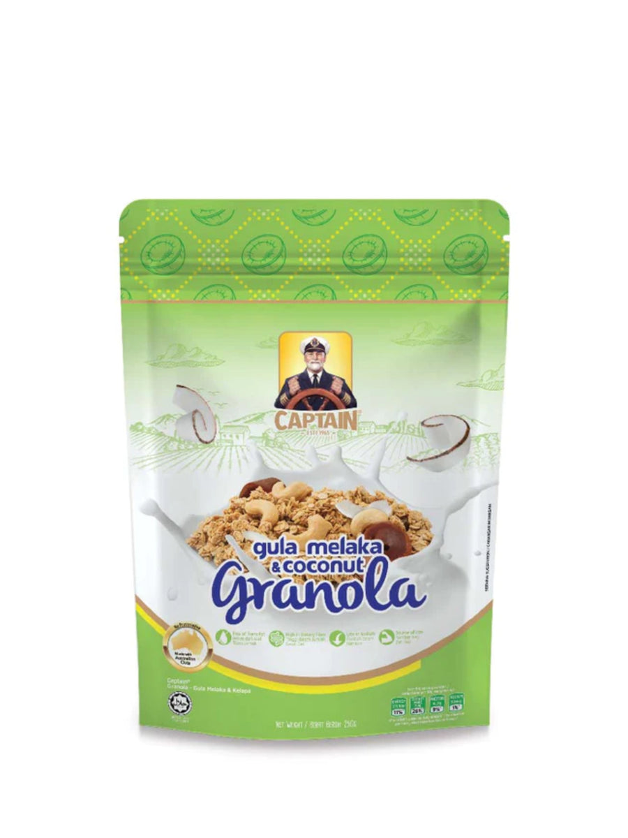 CAPTAIN GRANOLA GULA MELAKA& COCONUT 250G – Village Grocer - M City