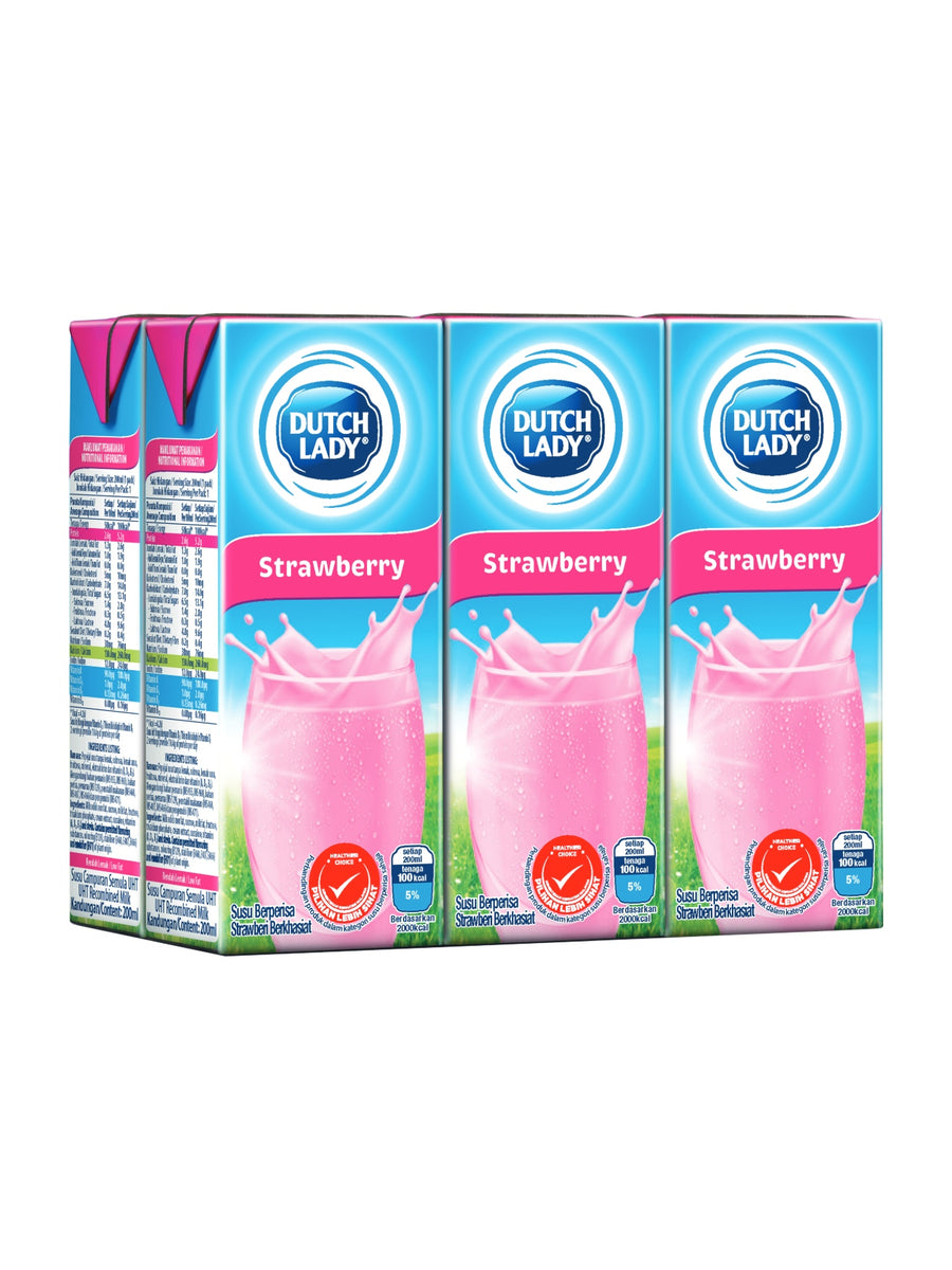 DUTCH LADY UHT STRAWBERRY 6X200ML – Village Grocer - M City