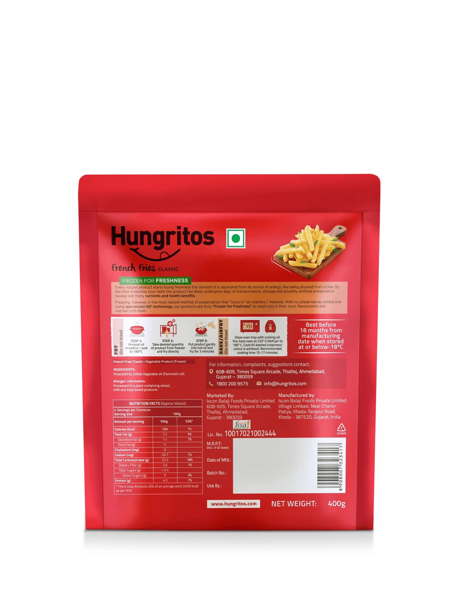 HUNGRITOS FRENCH FRIES CLASSIC 500G – Village Grocer - M City