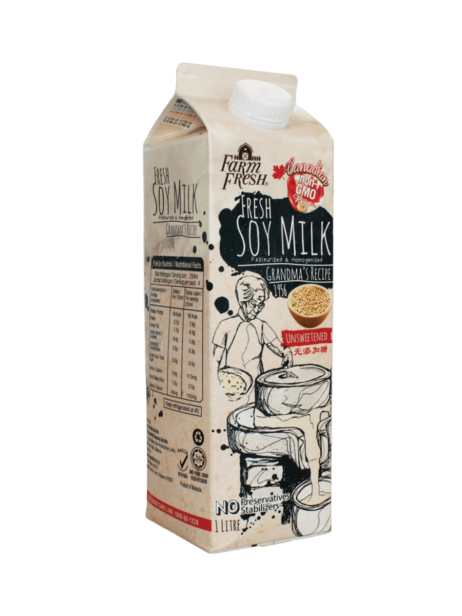 FARM FRESH SOY MILK UNSWEETENED 1L – Village Grocer - M City