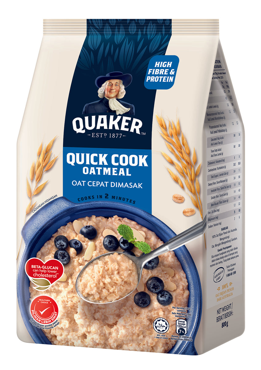 QUAKER QUICK COOK OATMEAL 800G – Village Grocer - M City