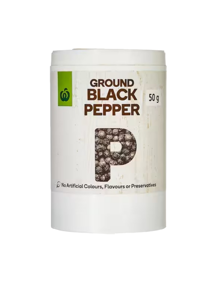 WOOLWORTHS BLACK PEPPER GROUND 50G – Village Grocer - M City