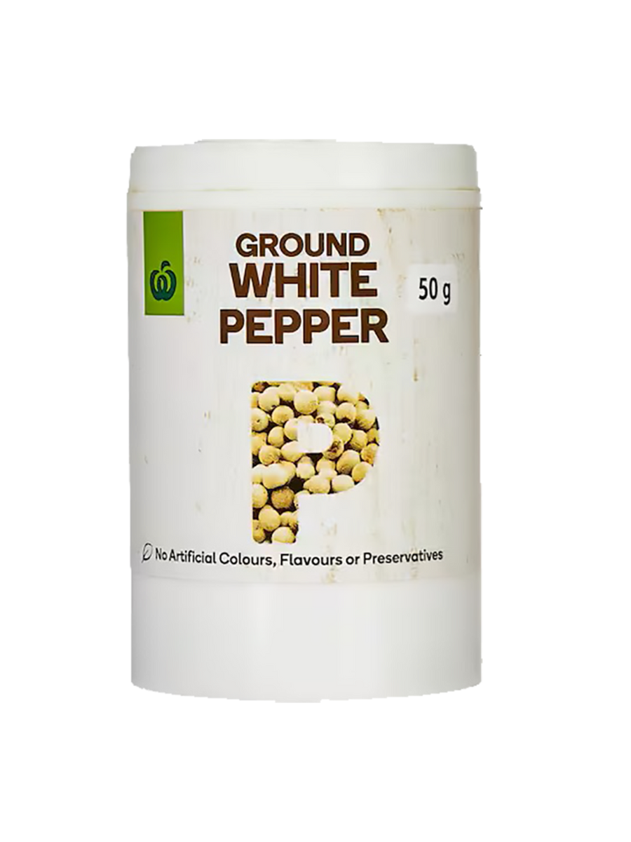 WOOLWORTHS WHITE PEPPER GROUND 50G – Village Grocer - M City
