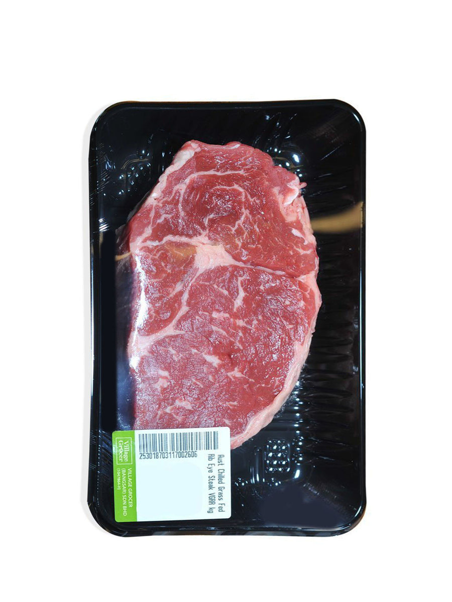 AUST CHILLED GRASS FED BEEF RIB EYE STEAK (+/-400G) – Village Grocer ...