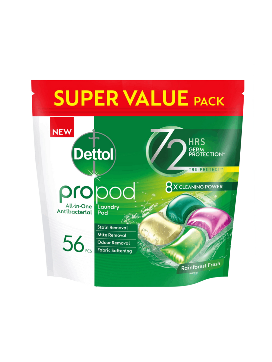 DETTOL PROPOD RAINFOREST FRESH POUCH 56S – Village Grocer - M City