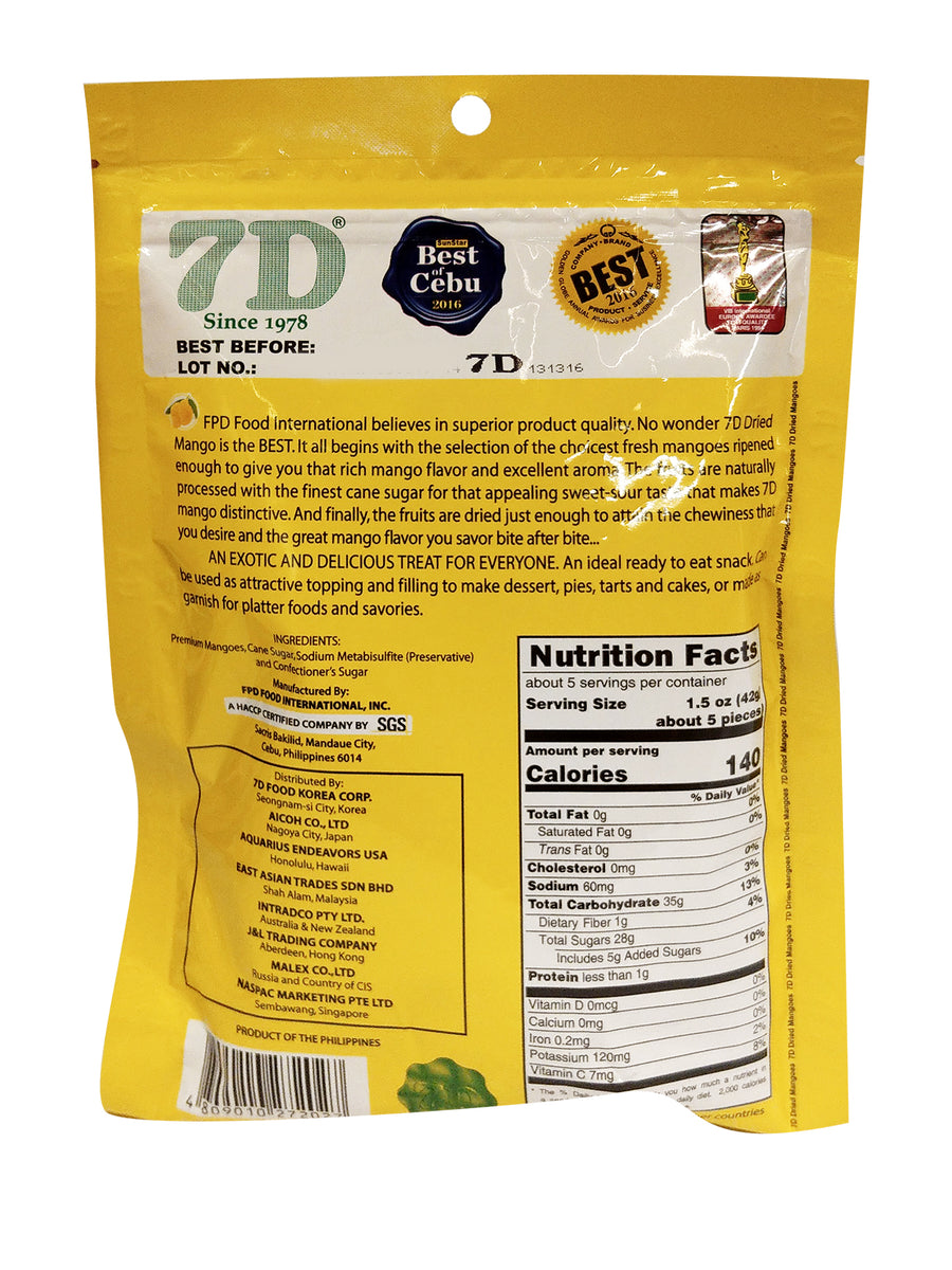7D DRIED MANGOES 200GM – Village Grocer - M City