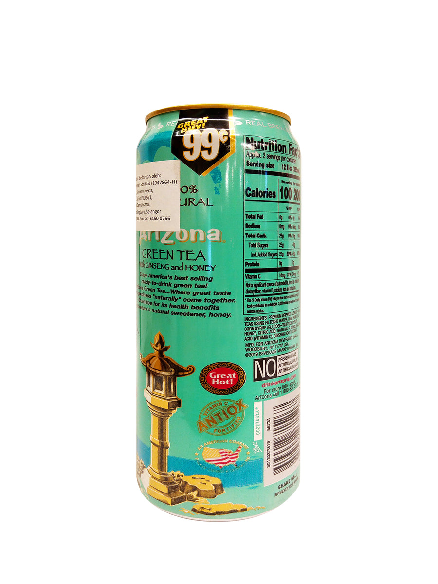 ARIZONA GREEN TEA GINSENG HONEY 23OZ – Village Grocer - M City
