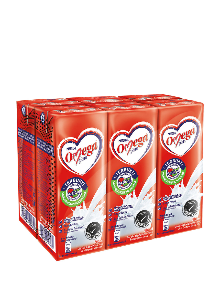 NESTLE OMEGA PLUS ACTICOL 6*200ML – Village Grocer - M City