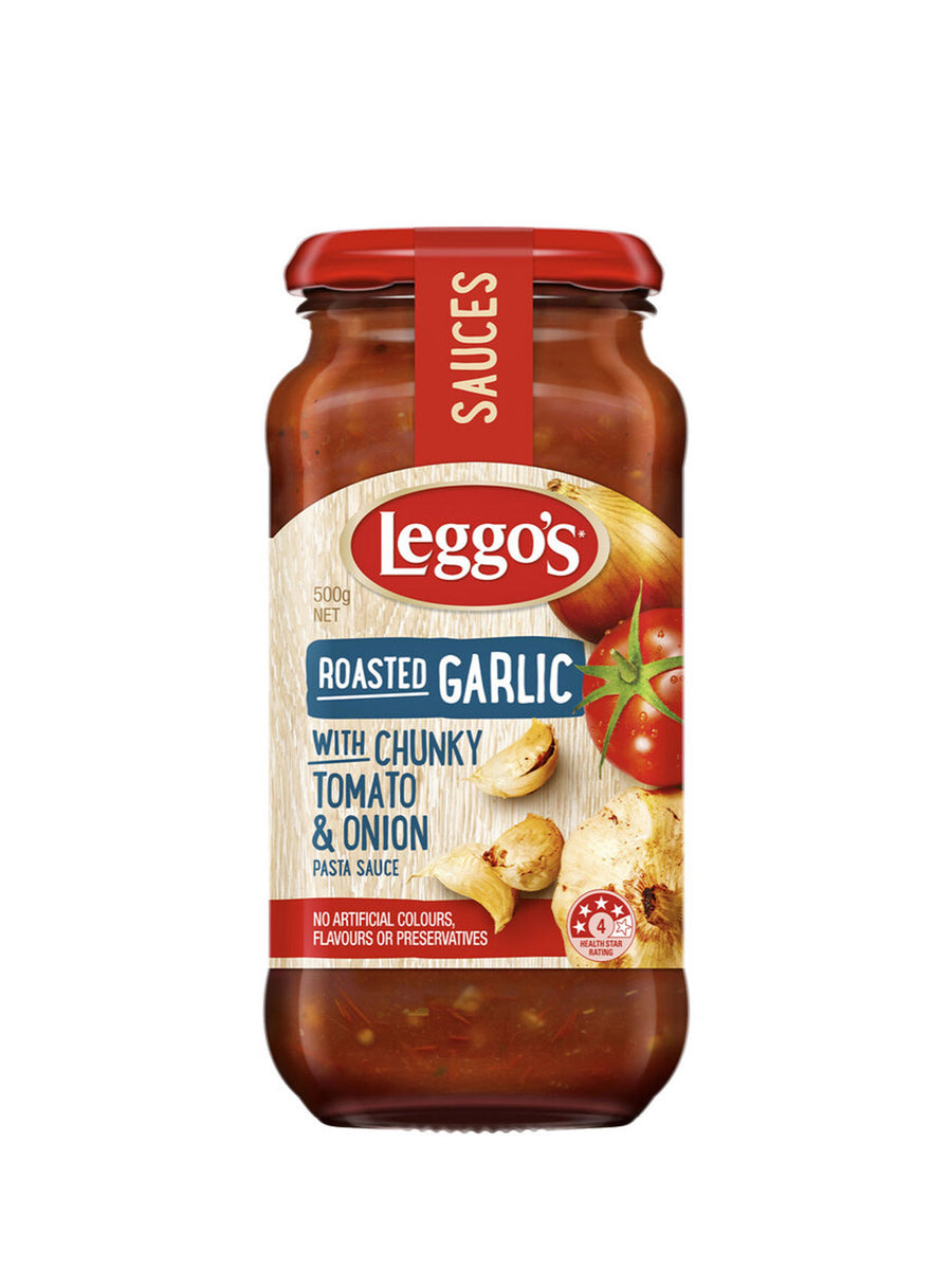 LEGGO'S ROAST GARLIC TOMATO&ONION PASTA SAUCE 500G – Village Grocer - M ...