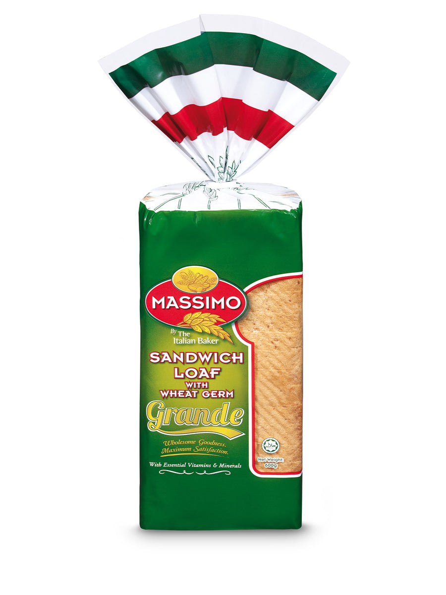 MASSIMO SANDWICH LOAF W.WHEAT GERM 600G – Village Grocer - M City
