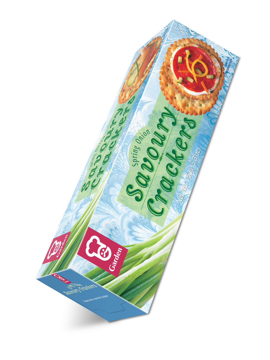 GARDEN SAVOURY CRACKERS-SPRING ONION 150GM – Village Grocer - M City