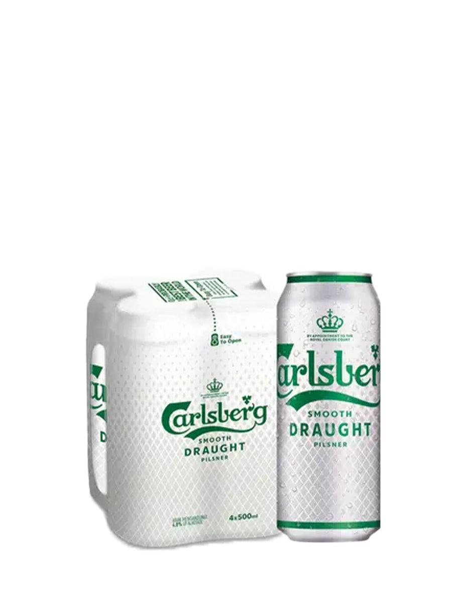 CARLSBERG SMOOTH DRAUGHT BEER CAN 4X500ML – Village Grocer - M City